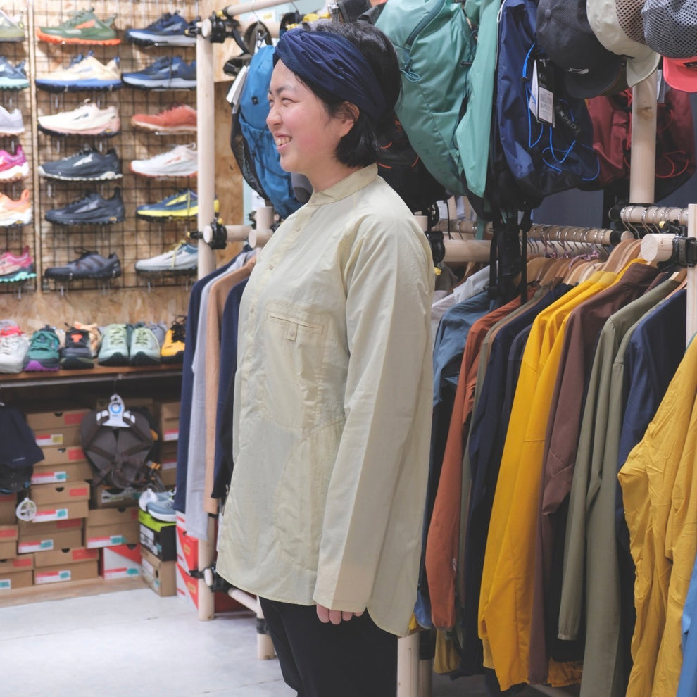 軽くて涼しいロングシャツ（通気度MAX・超軽量ロングシャツ）【AXESQUIN ELEMENTS】 – SANKAKU STAND